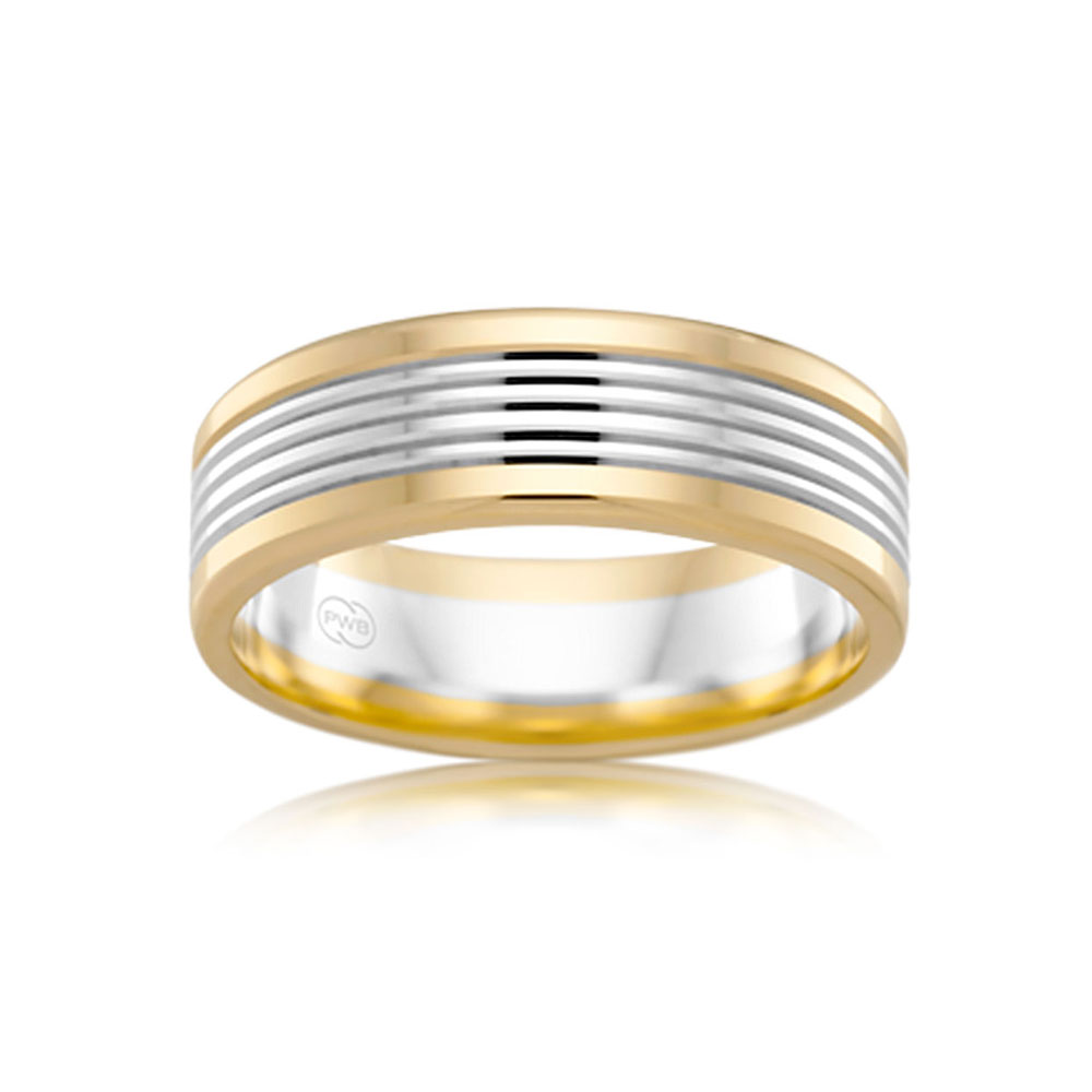 8mm 18k Gold Mens Wedding Ring | Temple & Grace UK