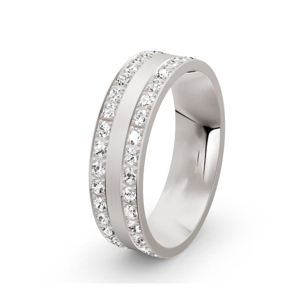 Mens Double Row Diamond Ring | Temple & Grace UK