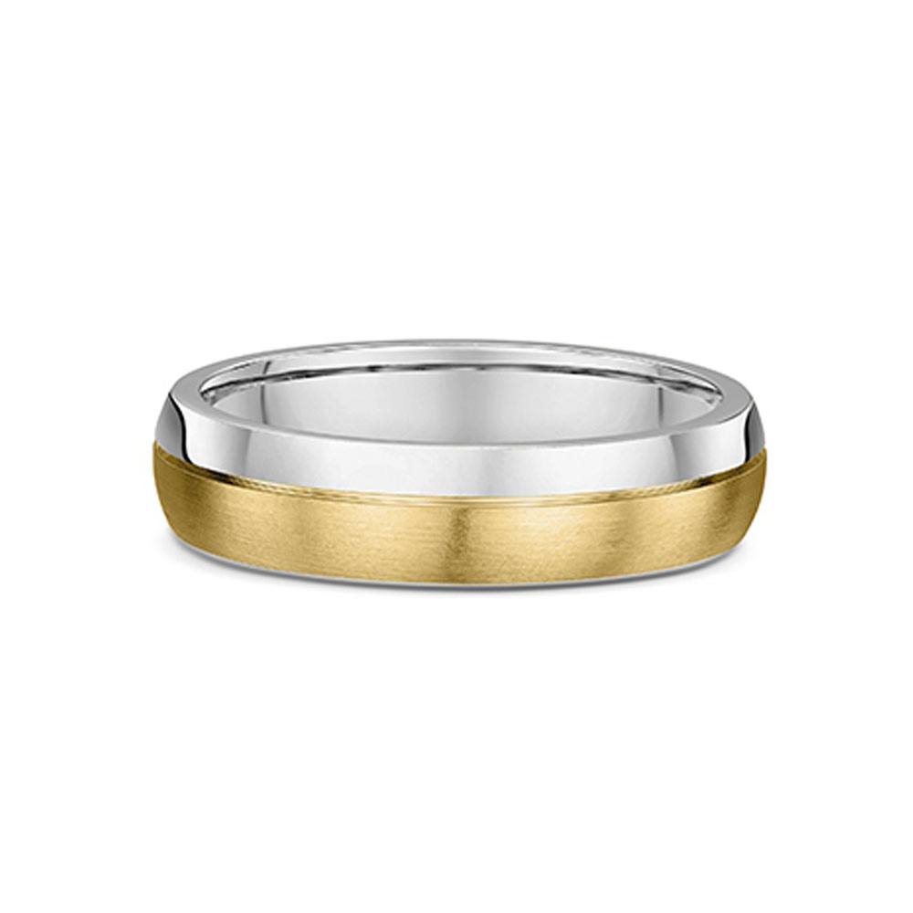 Grooved Two Tone Mens Ring | Temple & Grace UK