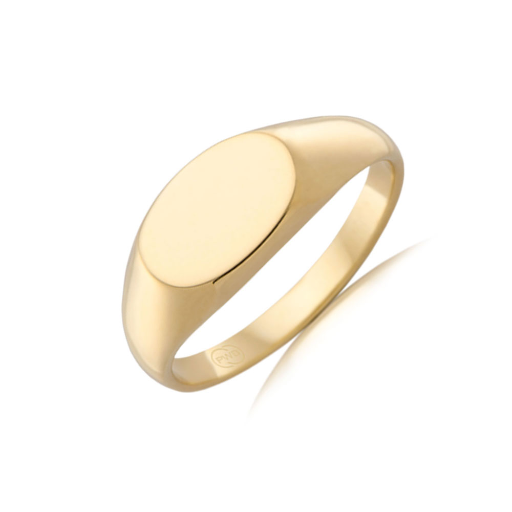 Oval Shaped Signet Ring | Temple & Grace UK