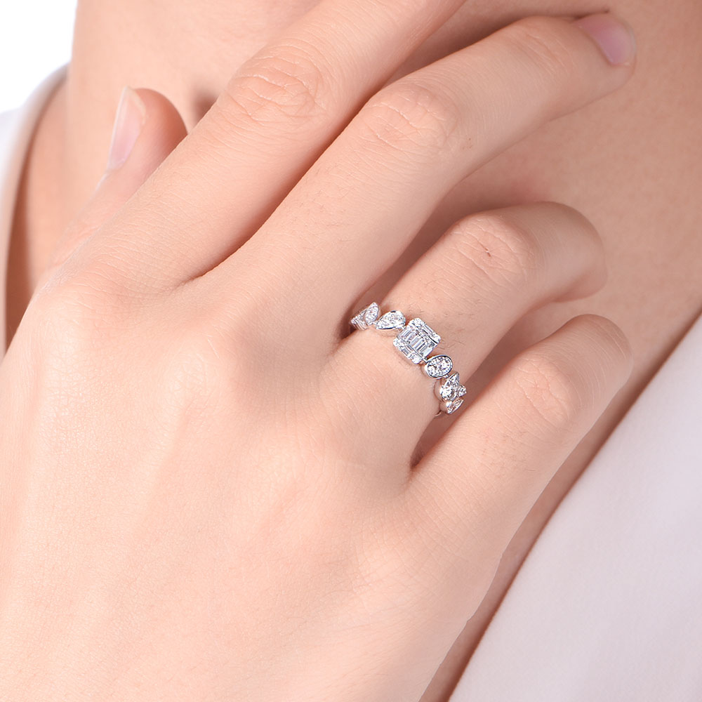 Multi Shape Diamond Ring | Temple & Grace UK